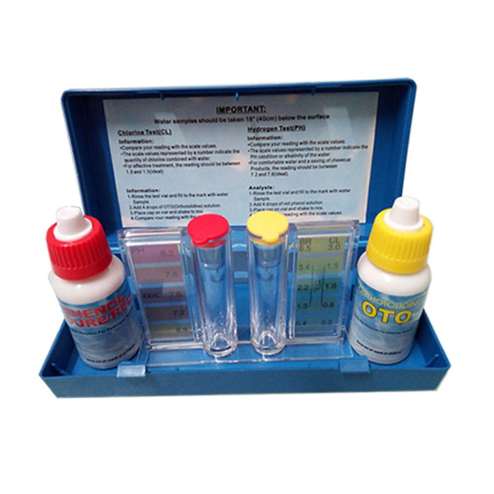 Swimming Pool Water Test Kit PH OTO Reagent Set for Acid Alkali Balance ...