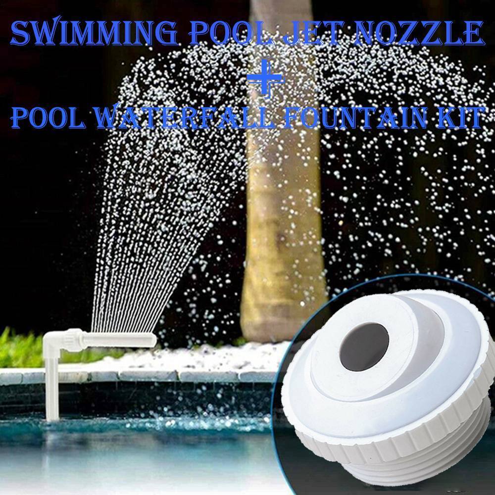 Swimming Pool Waterfall Fountain With 360° Return Jet, Outdoor Pool ...