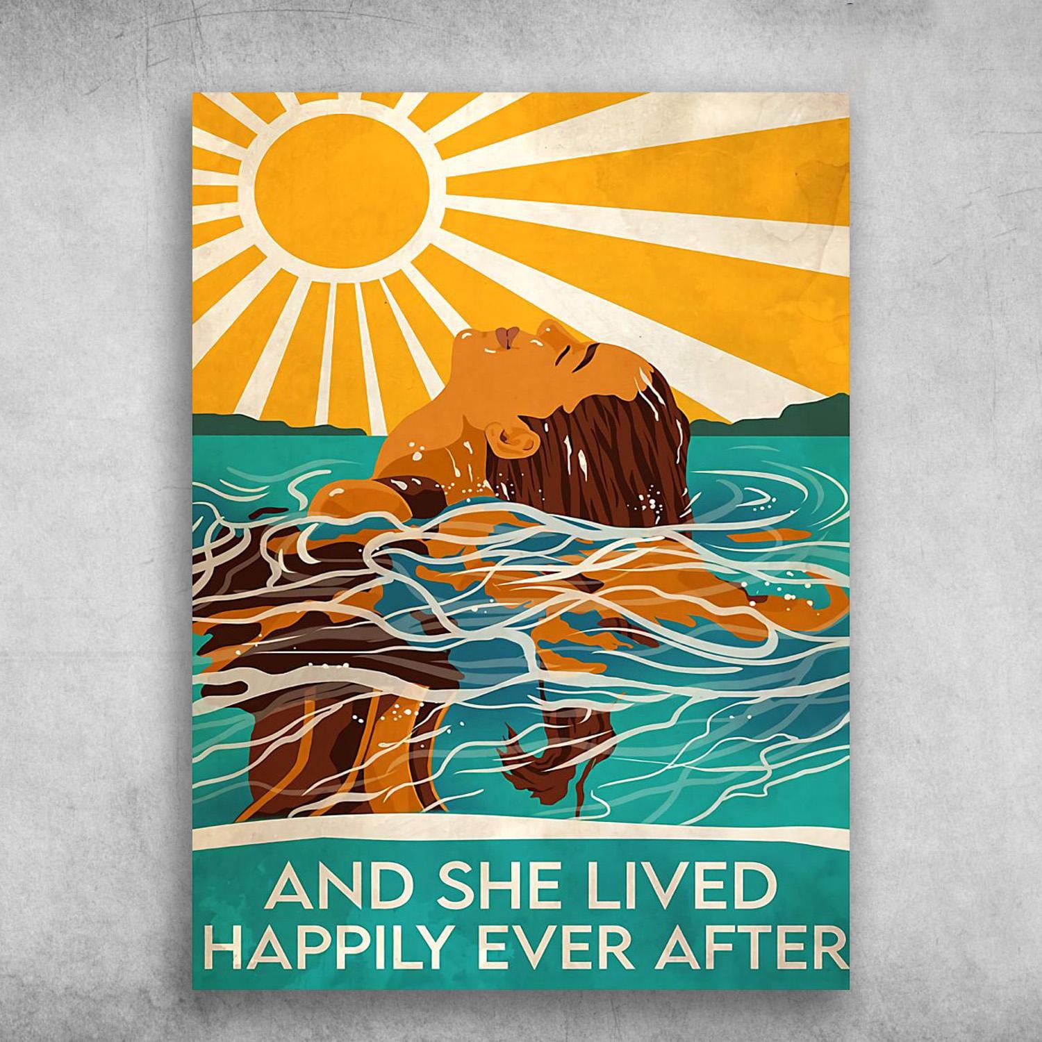 Swimming Poster - And She Lived, Happily Ever After, Swimming Lover 16 ...