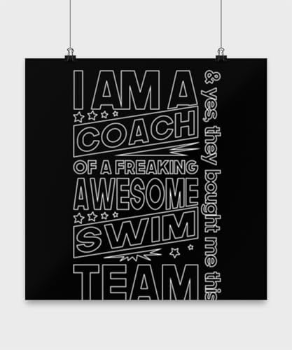 Swimming Poster - 13x13 - Wall Decor for Coaches Gift - Walmart.com