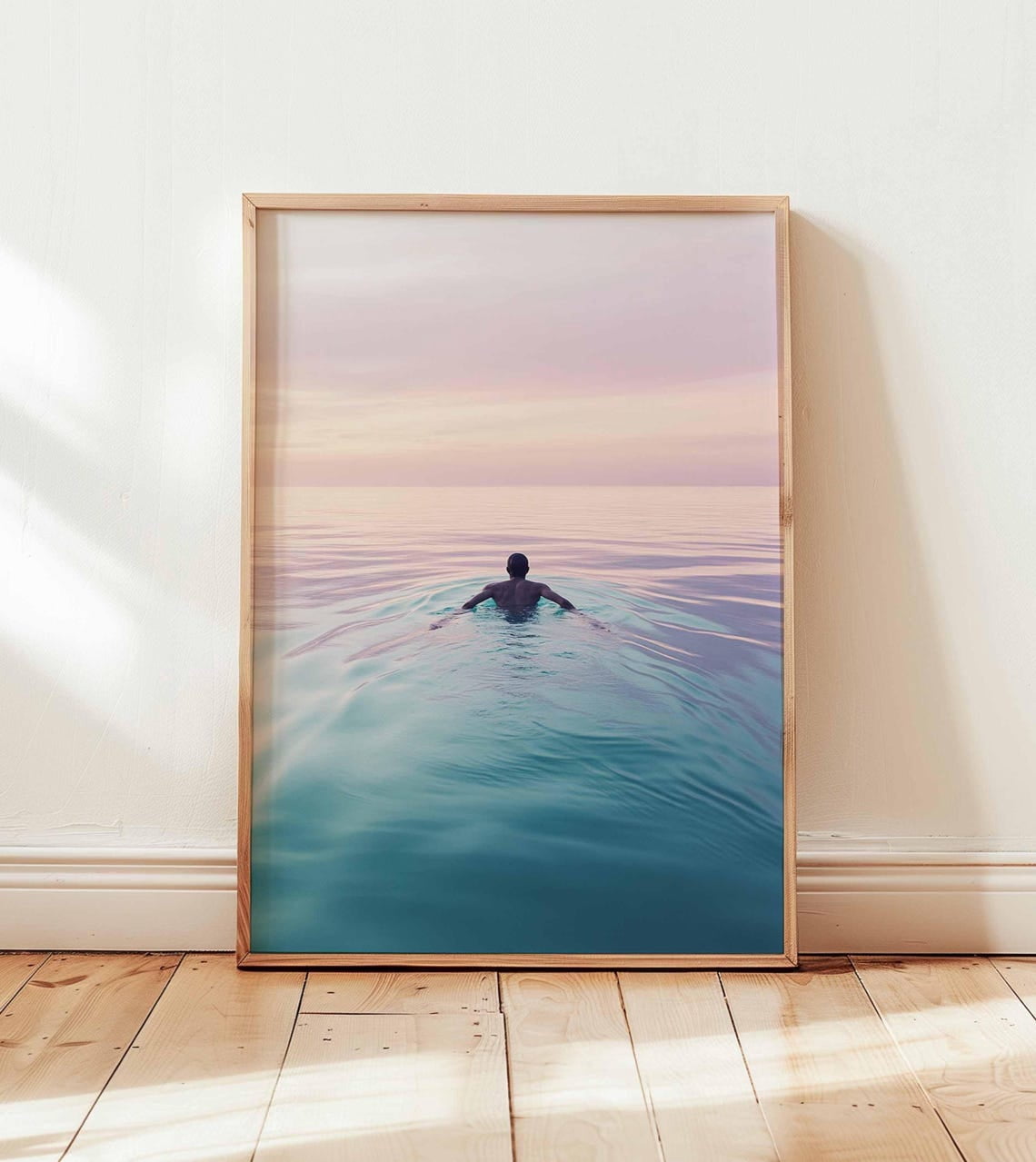 Swimming Poster, Retro Swimming Print, Beachy Wall Art, Blue Wall Art ...