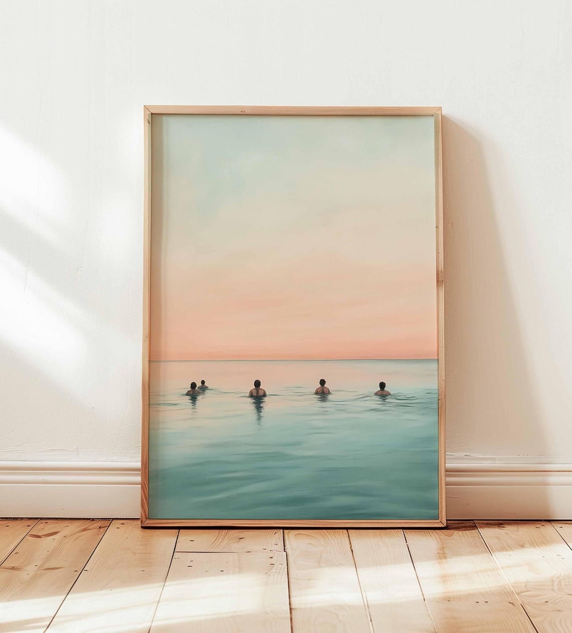 Swimming Poster, Retro Swimming Print, Beachy Wall Art, Blue Wall Art ...