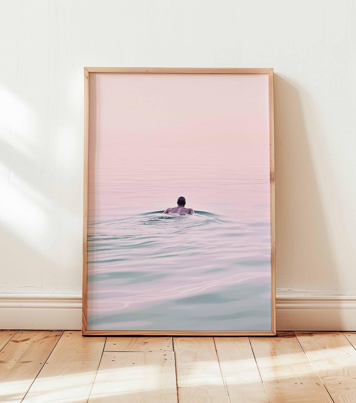 Swimming Poster, Retro Swimming Print, Beachy Wall Art, Blue Wall Art ...