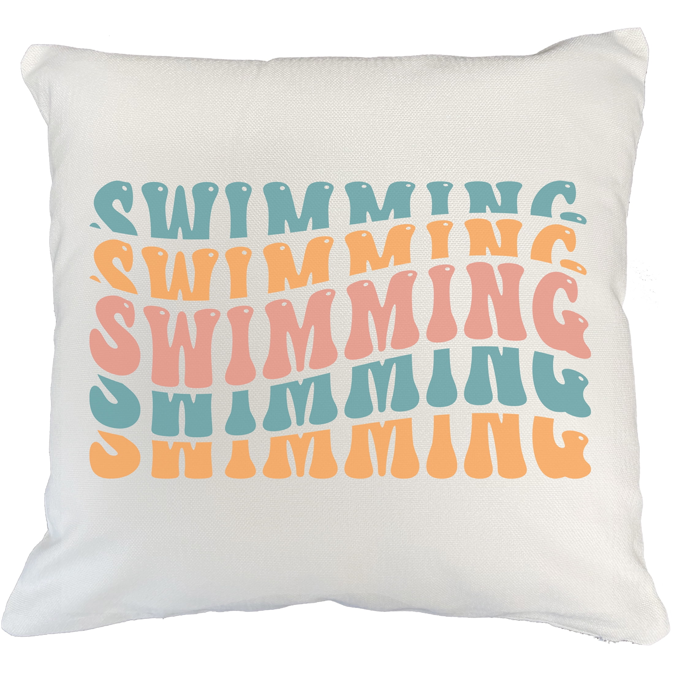 Swimming, Swim or Swimmer Themed, Groovy Retro Wavy Text Merch Gift ...