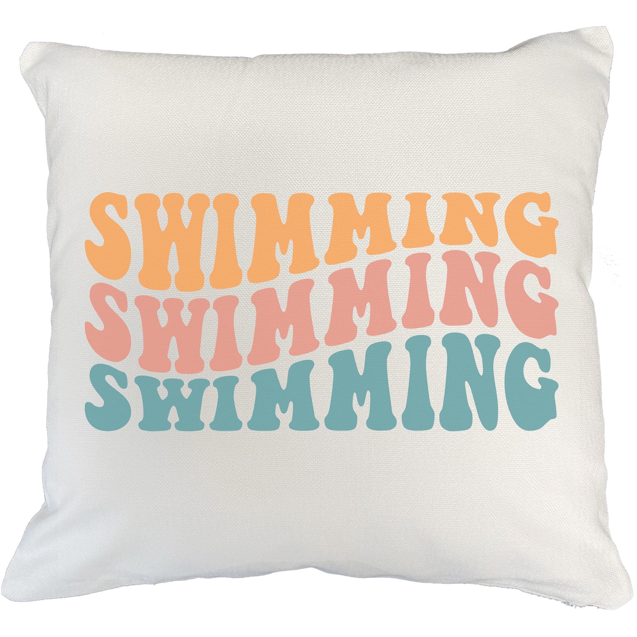 Swimming, Swimmer Themed, Groovy Retro Wavy Text Merch Gift, White ...