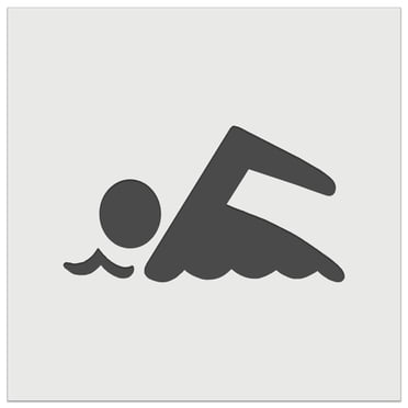 Swimmer Swimming Freestyle Taking Breath DIY Cookie Wall Craft Stencil ...