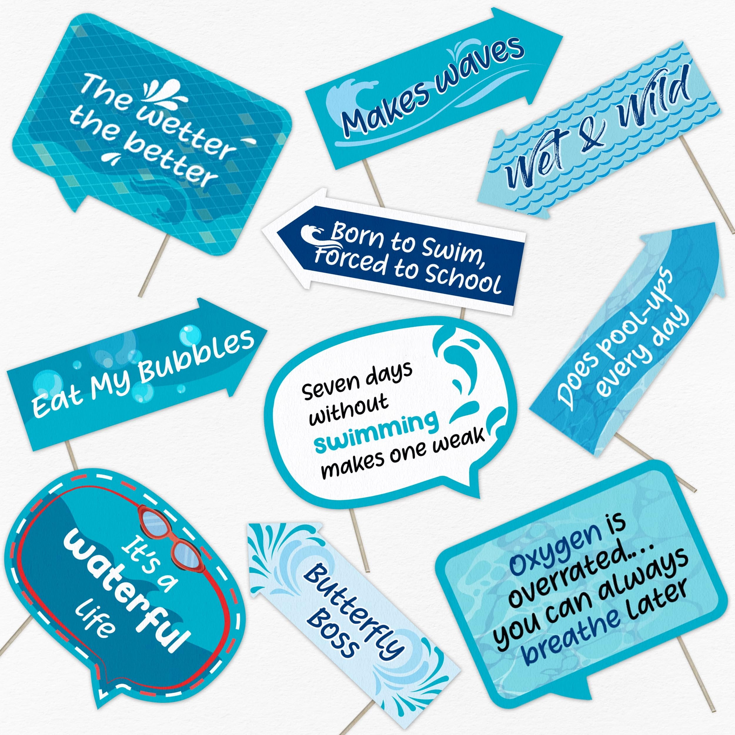 Swimming Team Photo Booth Props - Summer Makes Waves Themed Party ...