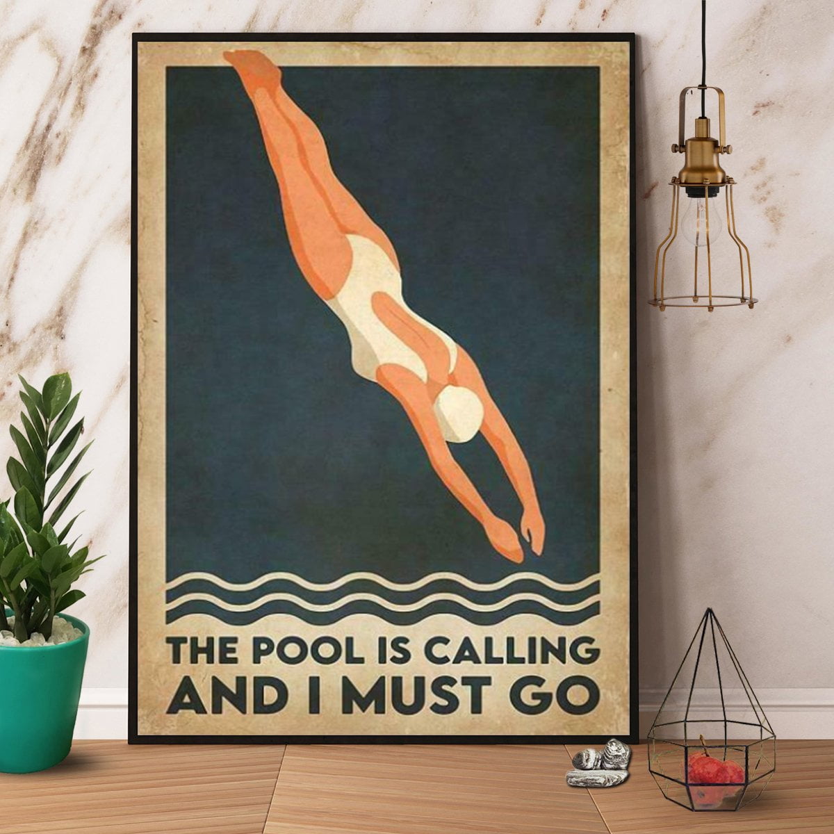 Swimming The Pool Is Calling And I Must Go Paper Poster No Frame ...