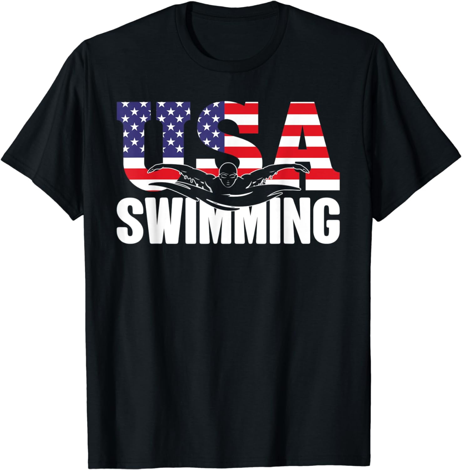 Swimming - US American Flag - Water, Swimmer & Swim T-Shirt - Walmart.com