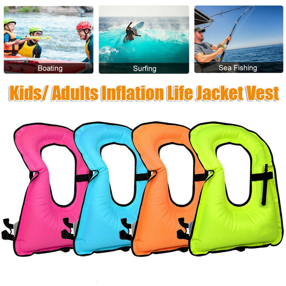 Swimming Vest for Kids, Inflatable Buoyancy Vests-Portable Snorkel Vest ...