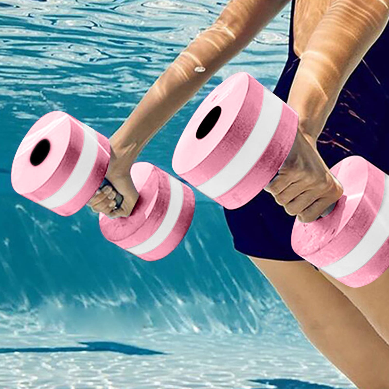 Swimming Water Dumbbells One Pair Floating Exercise Circular Buoyancy ...