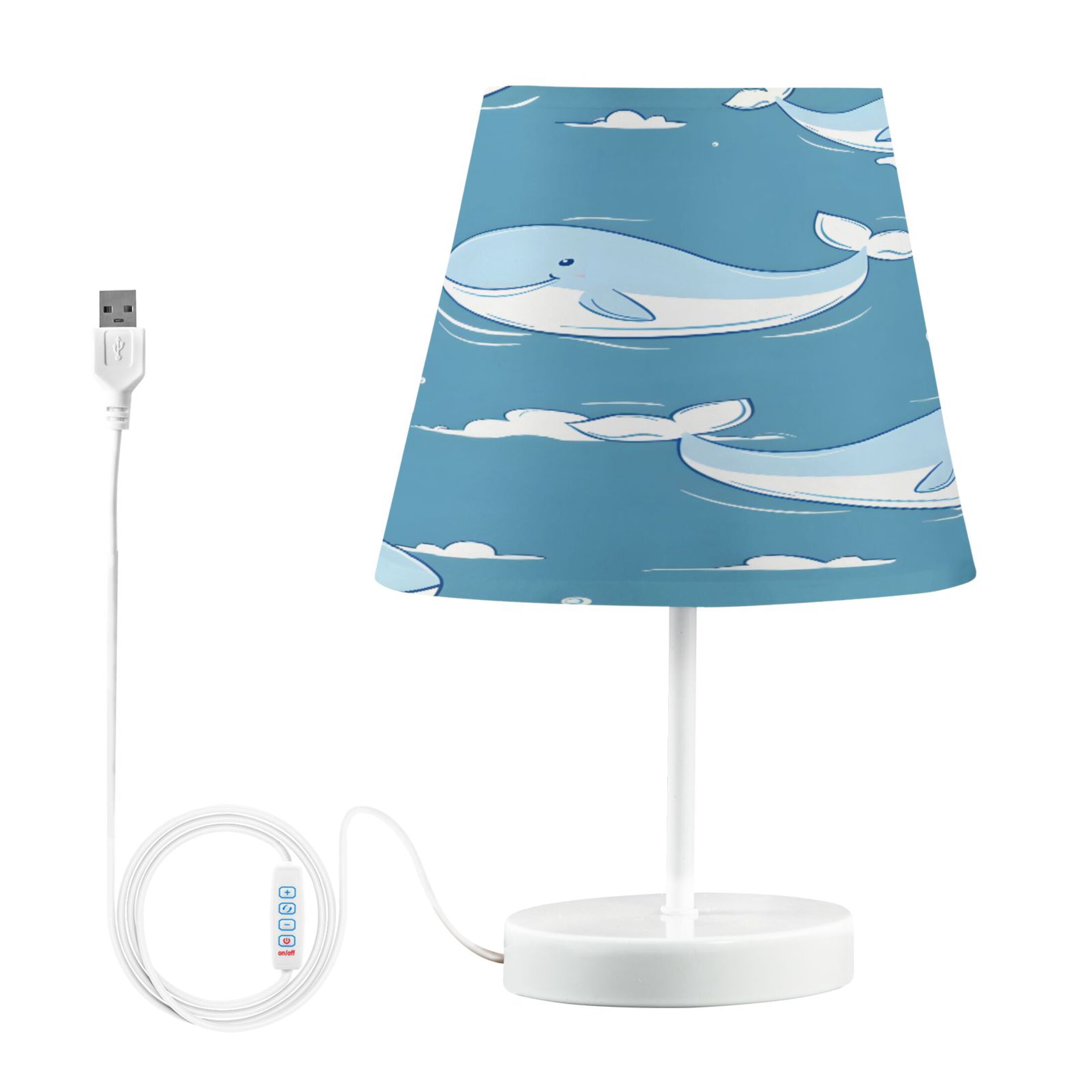 Swimming Whales Desk Lamp LED Table Nightstand Lamps with 3 Color ...
