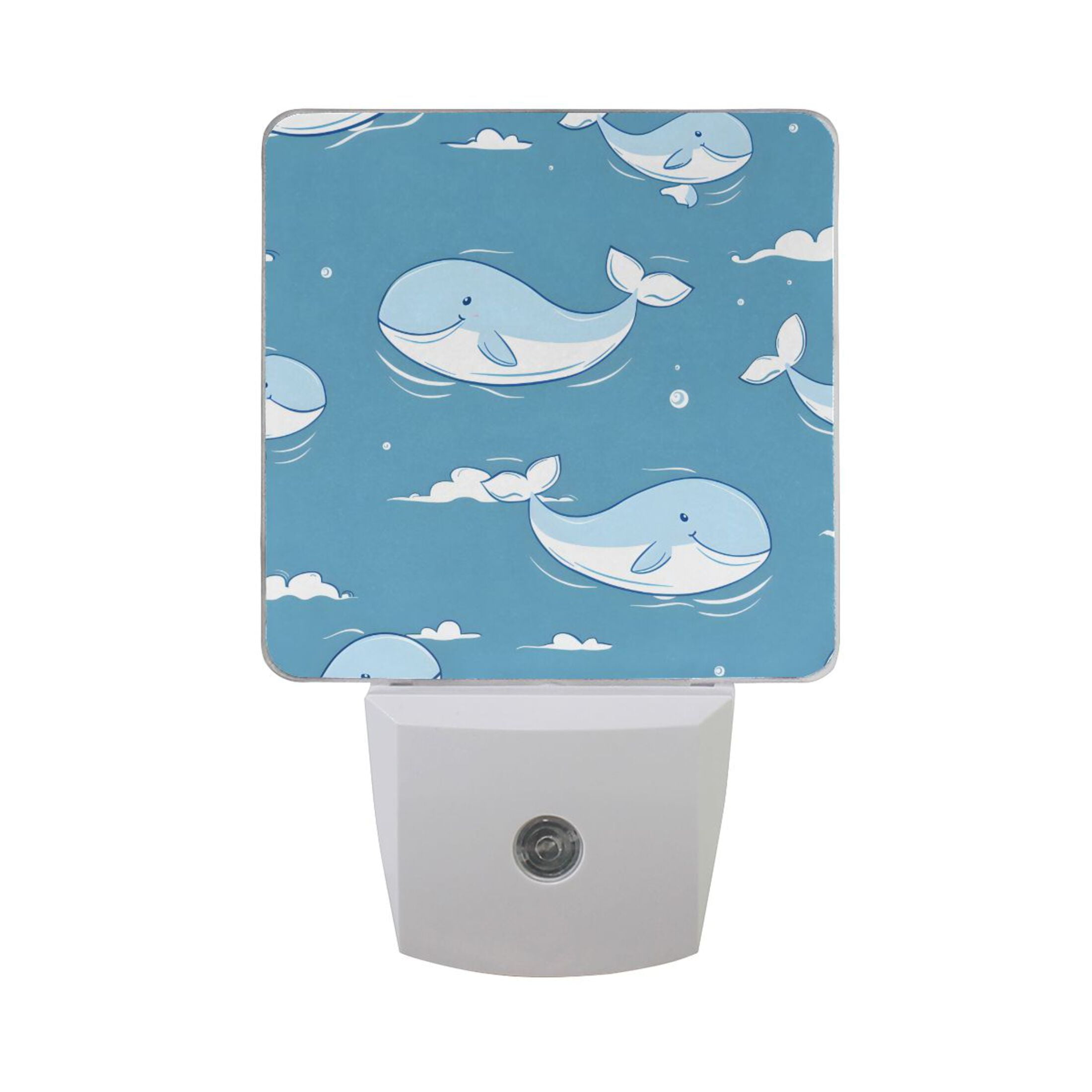 Swimming Whales Night Light 2 Pack LED Nightlight Plug into Wall Dusk ...