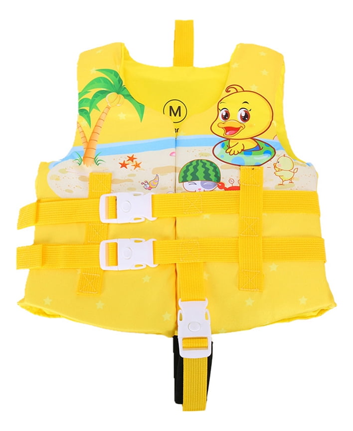 Swimming drift life jacket with locking buckle, cartoon flower print ...