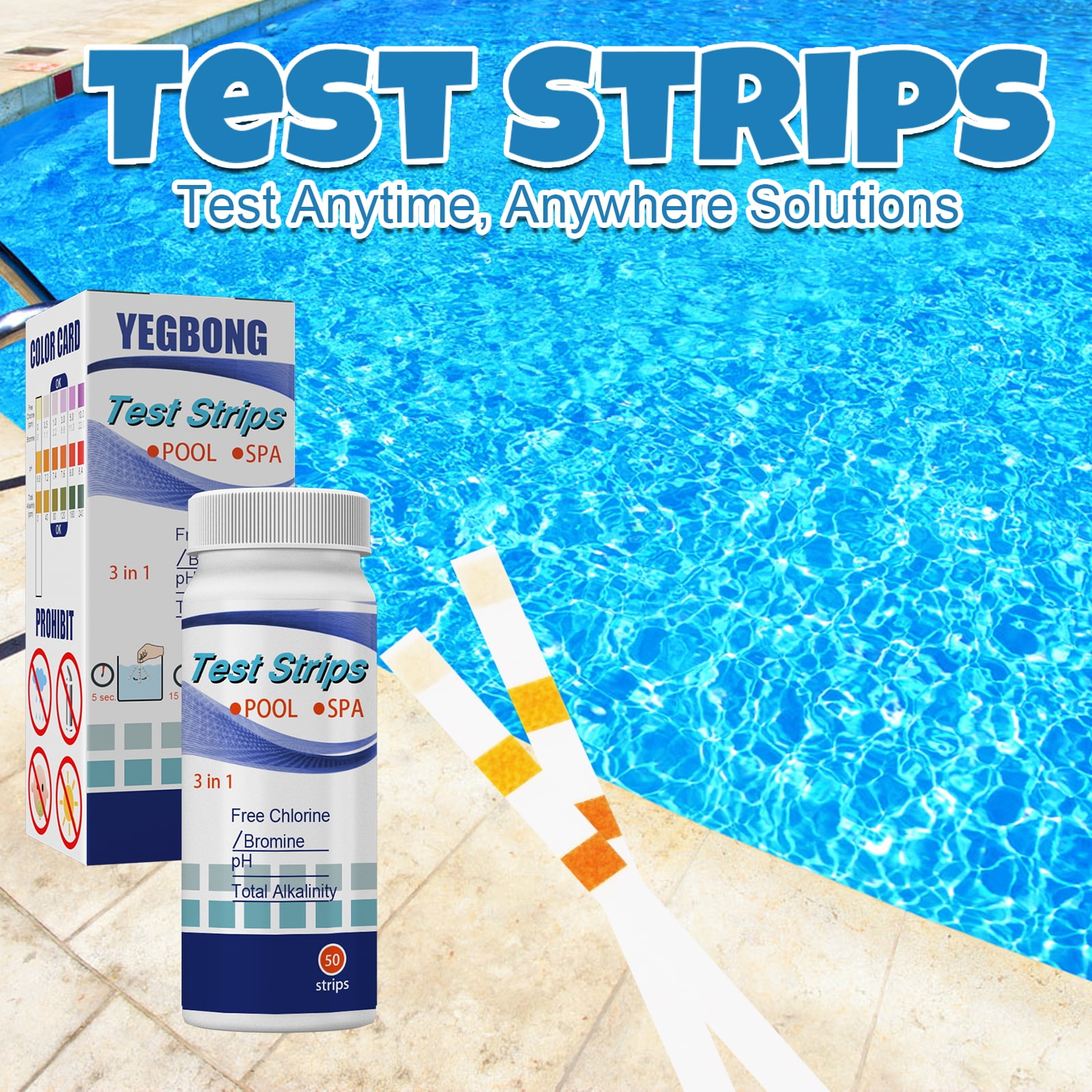 Swimming pool PH test paper, swimming pool rapid residual chloric acid ...