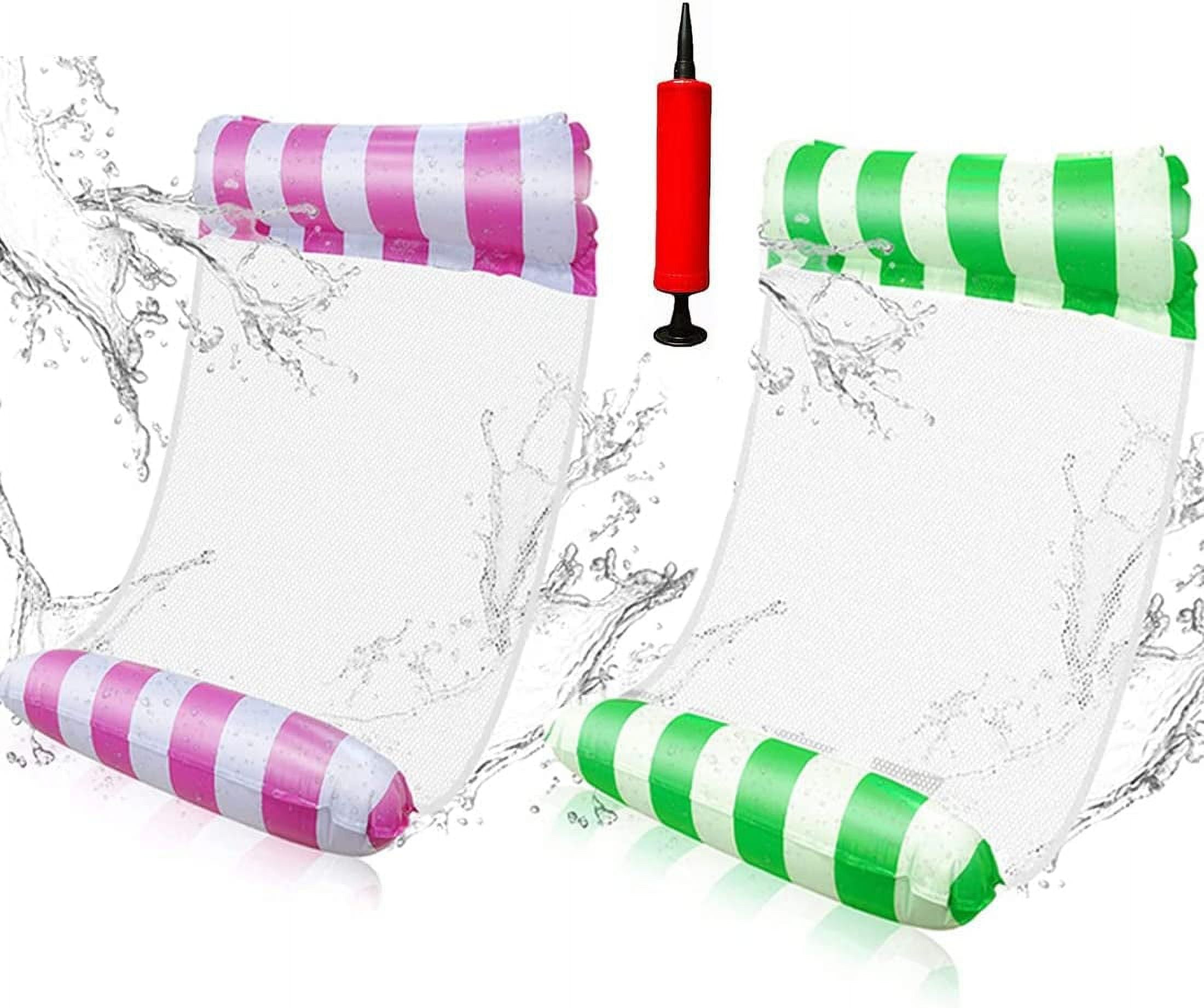 Swimming pool inflatable hammock, 4-in-1 multi-purpose floating hammock ...