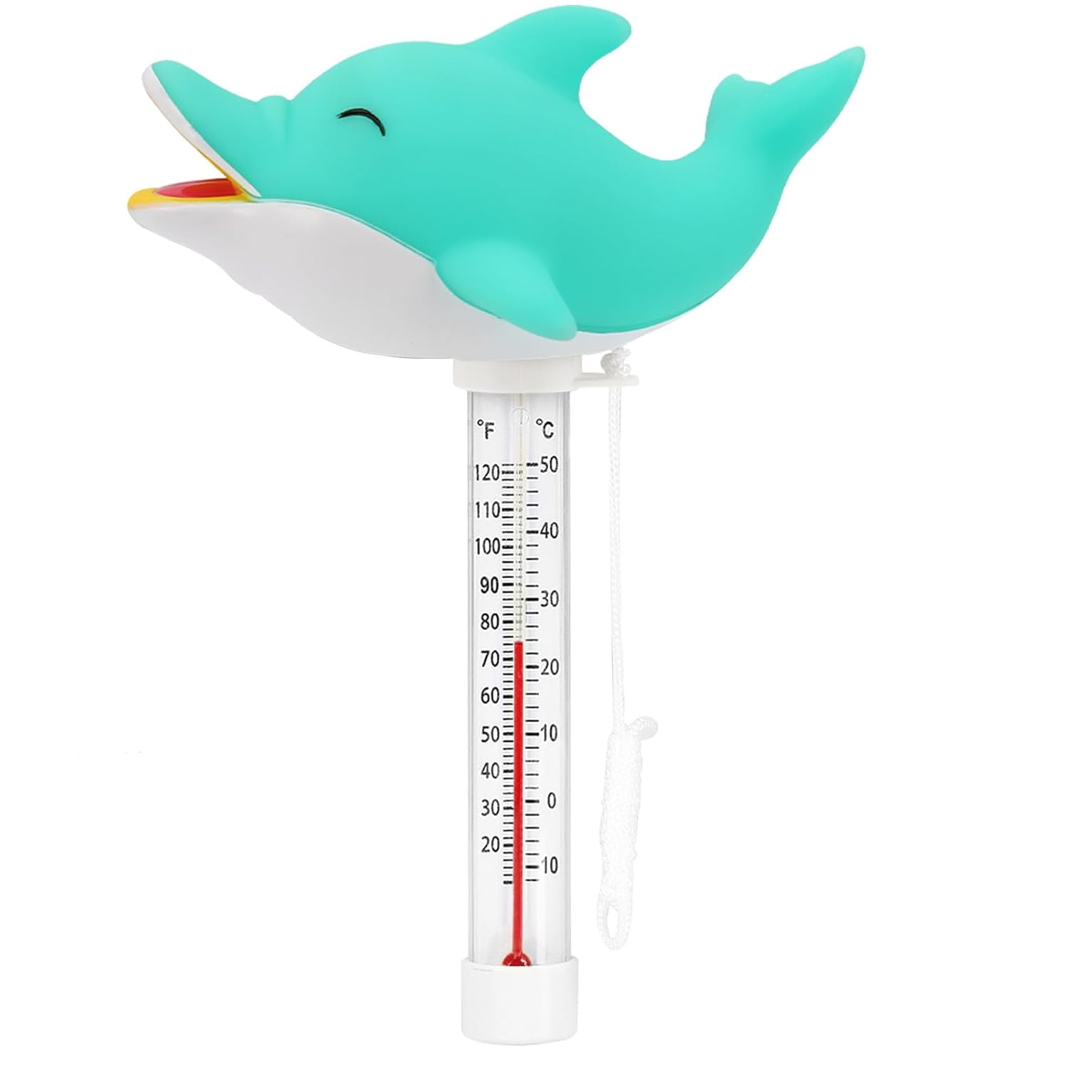 Swimming pool thermometer floating, large size, with rope, convenient ...