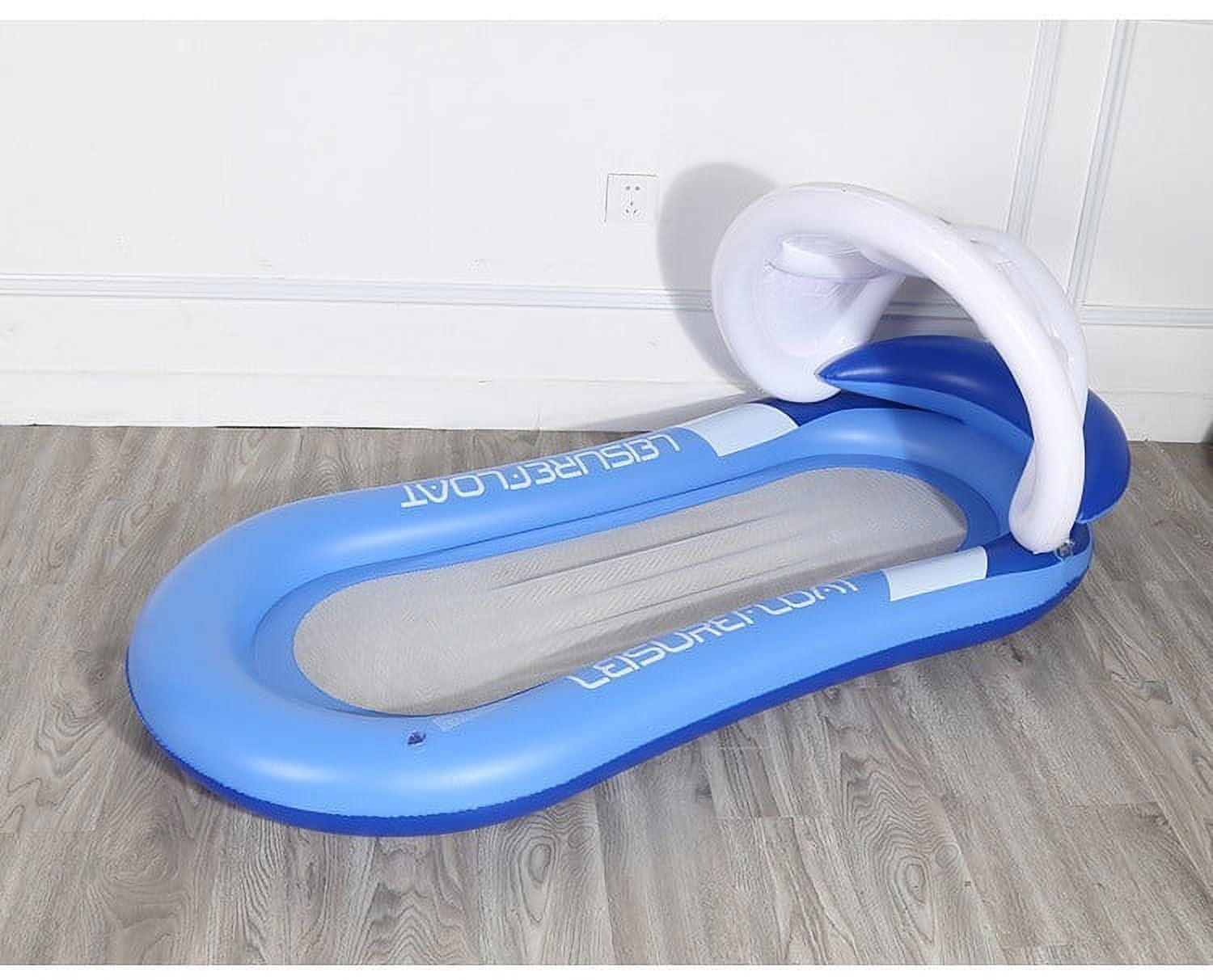 Swimming ring inflatable backrest floating bed water lounge chair pvc ...