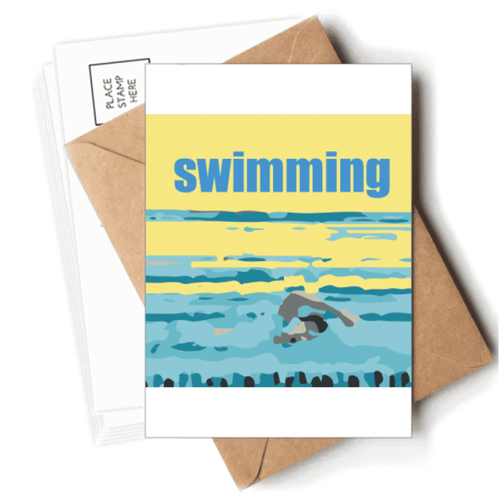 Swimng Water Sport Art Deco Fashion Postcards Envelopes Blank Note ...