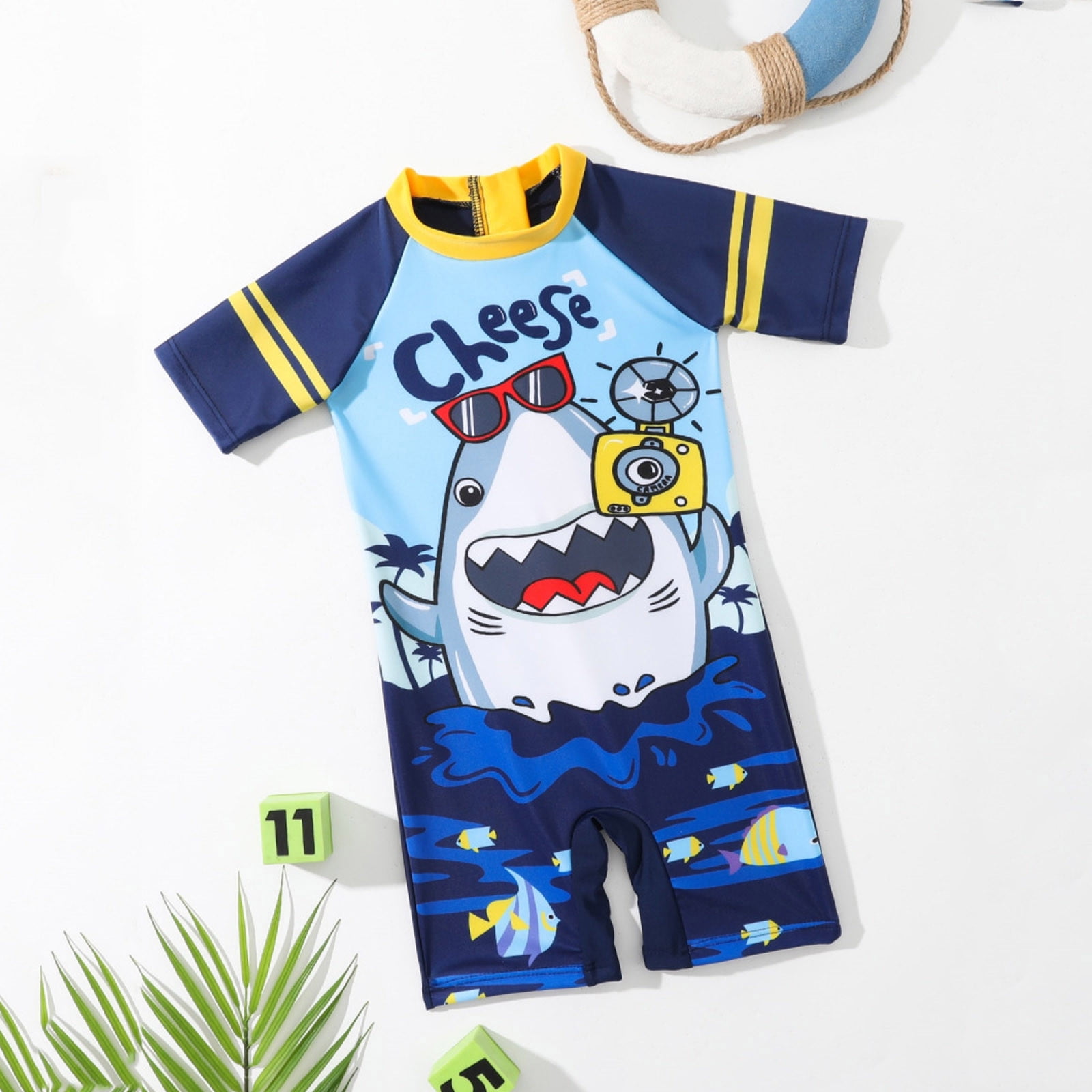 Swimsuit For Boys Cartoon Boys One-Piece Swimsuit Cartoon Animals ...