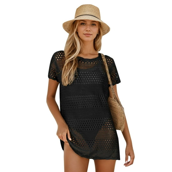 Cozyvia Women's Swimsuit Crochet Swim Cover Up 2026 Summer Bathing Suit ...