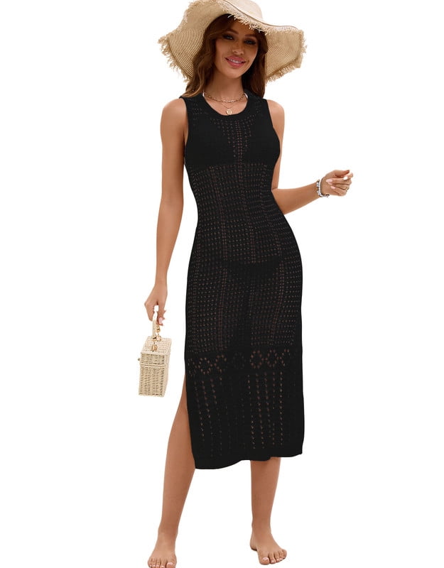 Swimsuit Cover Up for Women 2025 Summer Crochet Beach Cover Up Side ...