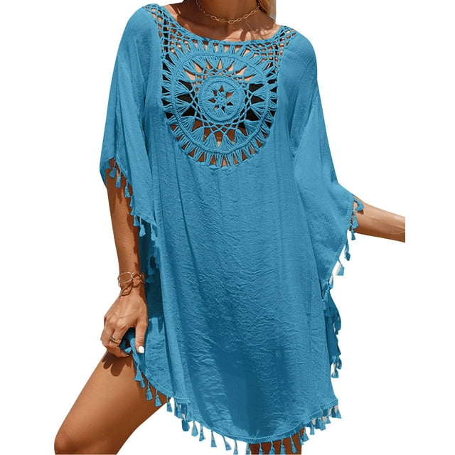 Plus Size Long Swimsuit Cover Up for Women, Boho Style, Shermie Hand ...