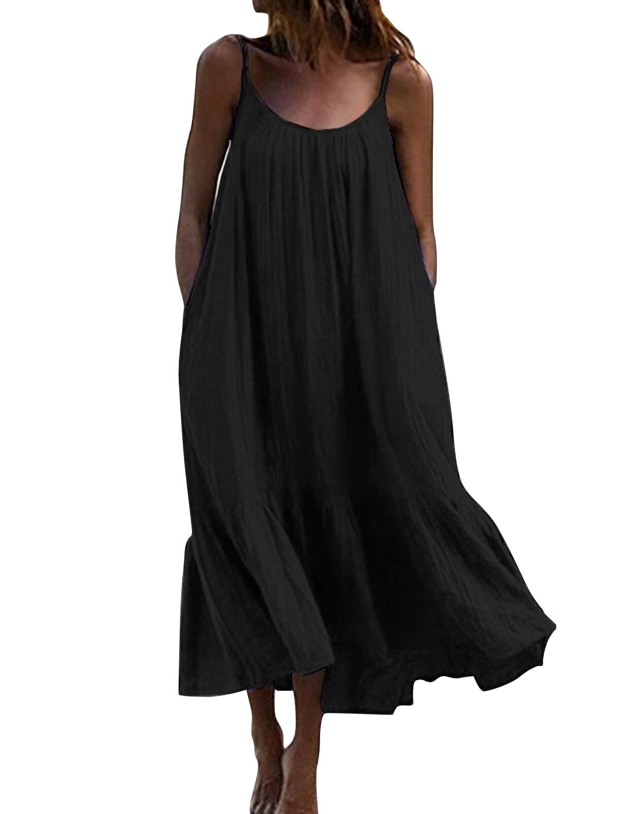 Shermie Swimsuit Cover Up for Women Plus Size, Solid Color, Spaghetti ...