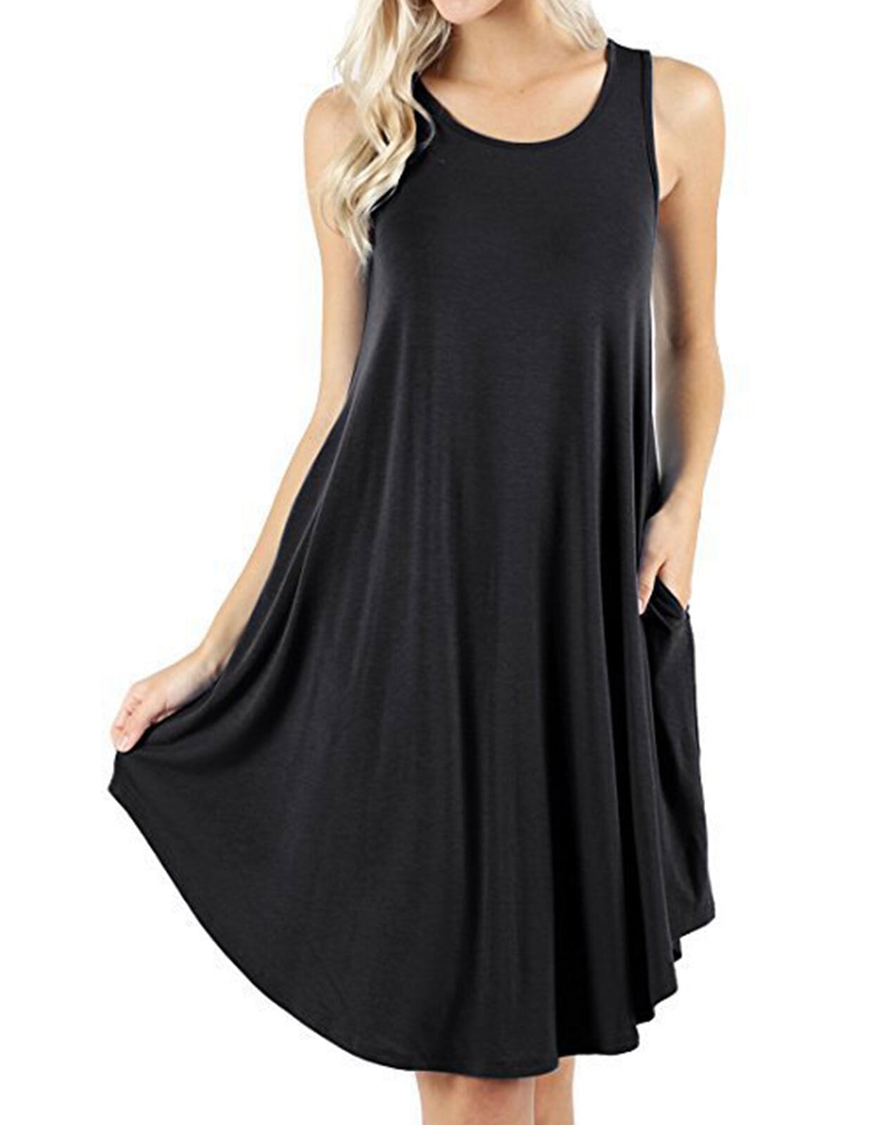 Shermie Women's Swimsuit Cover Up, Sleeveless Tank Beach Dress with ...