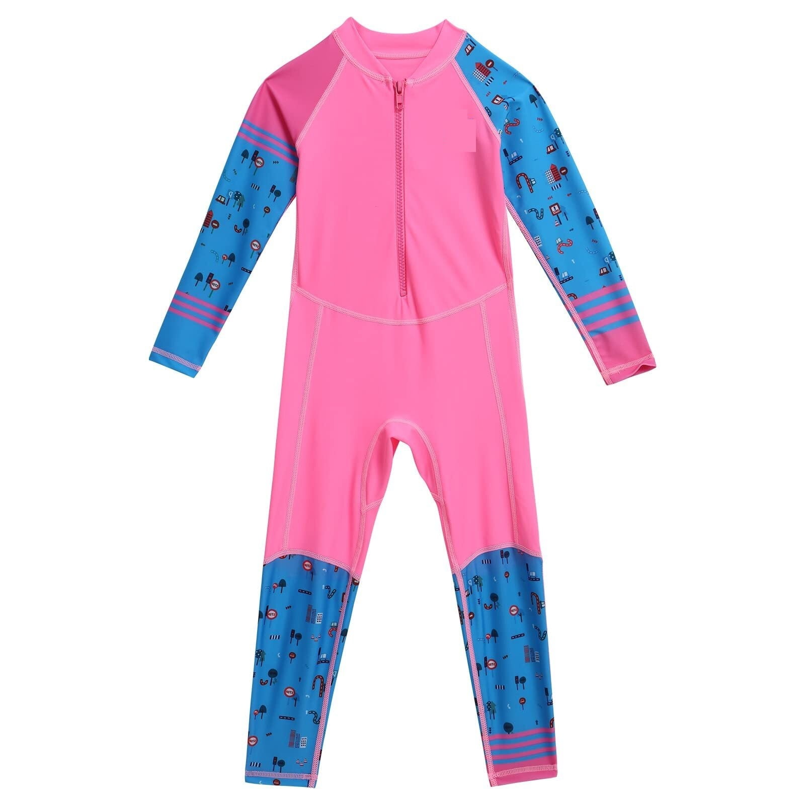 Swimsuit for Girls Rash Guard Swimwear One Piece Jumpsuit Overall Kid ...