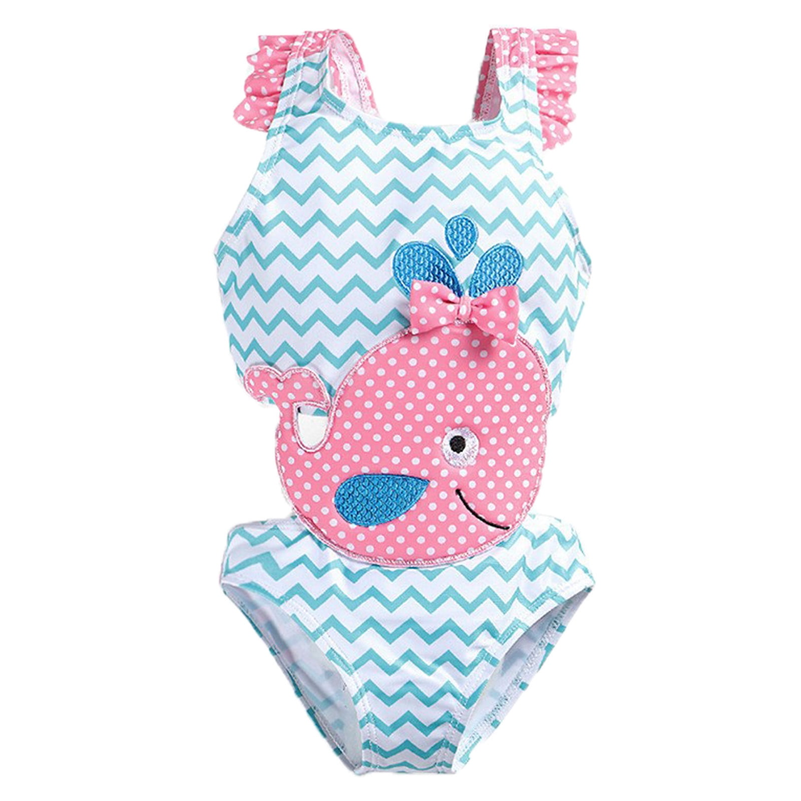 Swimsuit Summer Crisscross Three Piece Cow Print Cute Girls' Back ...