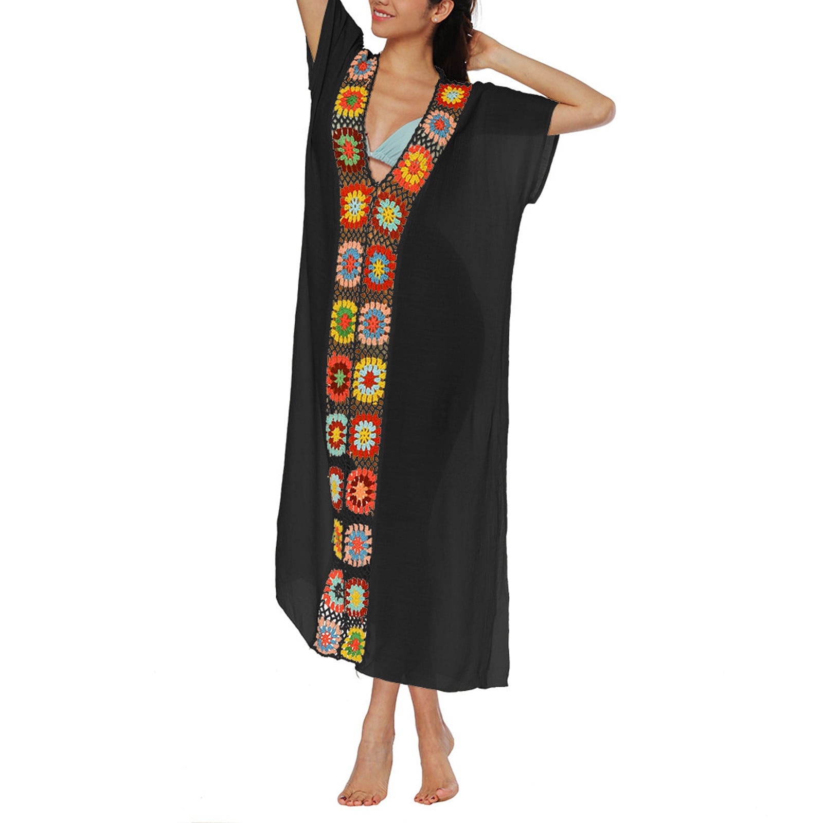 Swimsuits For All Cover Up,Womens Summer Beach Hand Crochet Splicing ...