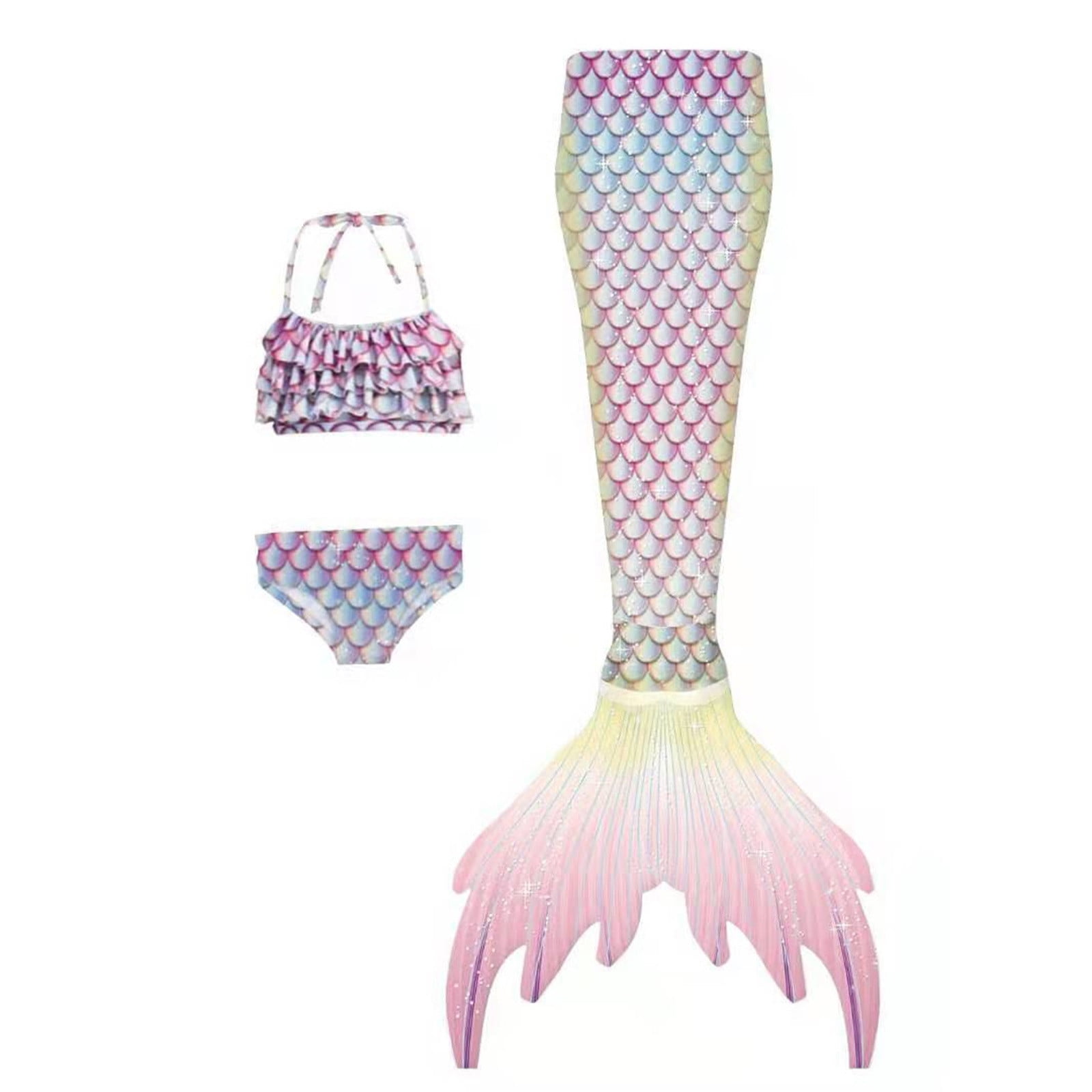 Swimsuits For Girls 3 Piece Girls Swimsuit Bathing Suits Bikini Fish ...