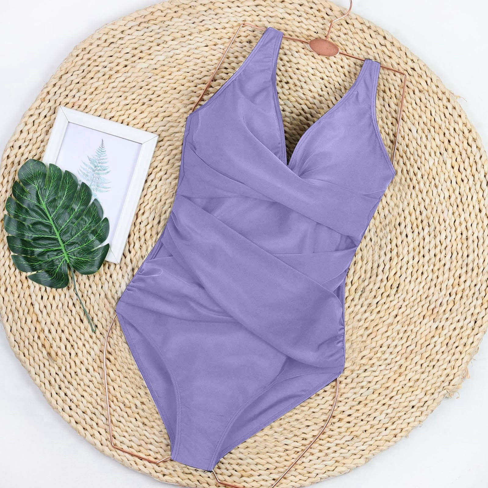 Swimsuits For Women Bathing Suit Retro Ruched Push Up Vintage Padded ...