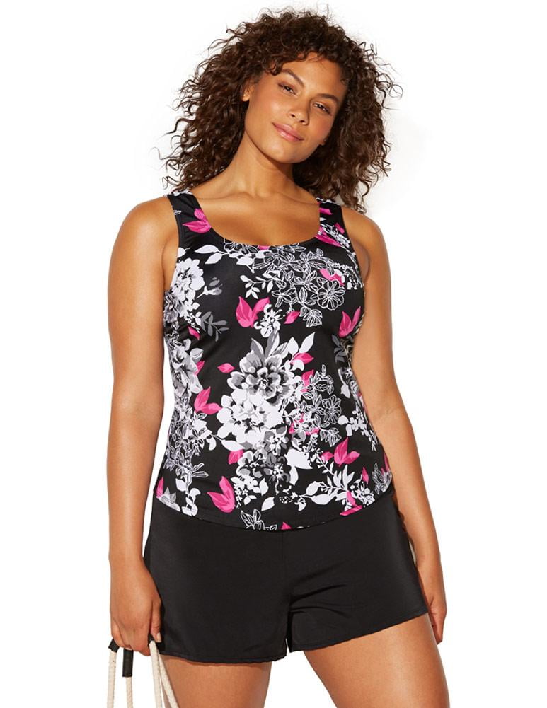 Swimsuits for All Classic Tankini Set With Short - Walmart.com