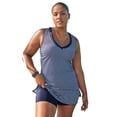 Swimsuits for All Women's Chlorine Resistant V-Neck Two-Piece Swimdress ...