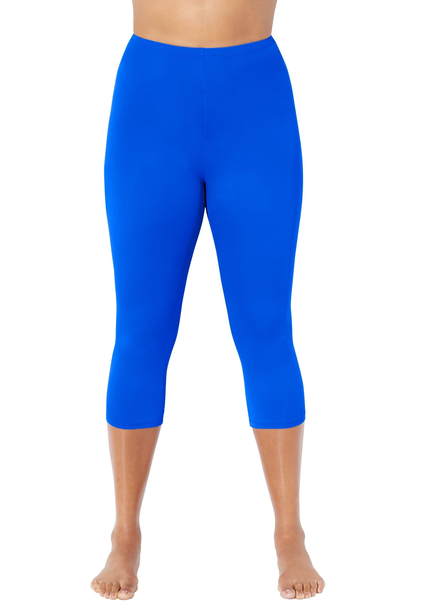 Swimsuits for All Women's Plus Size Chlorine Resistant Swim Capri ...