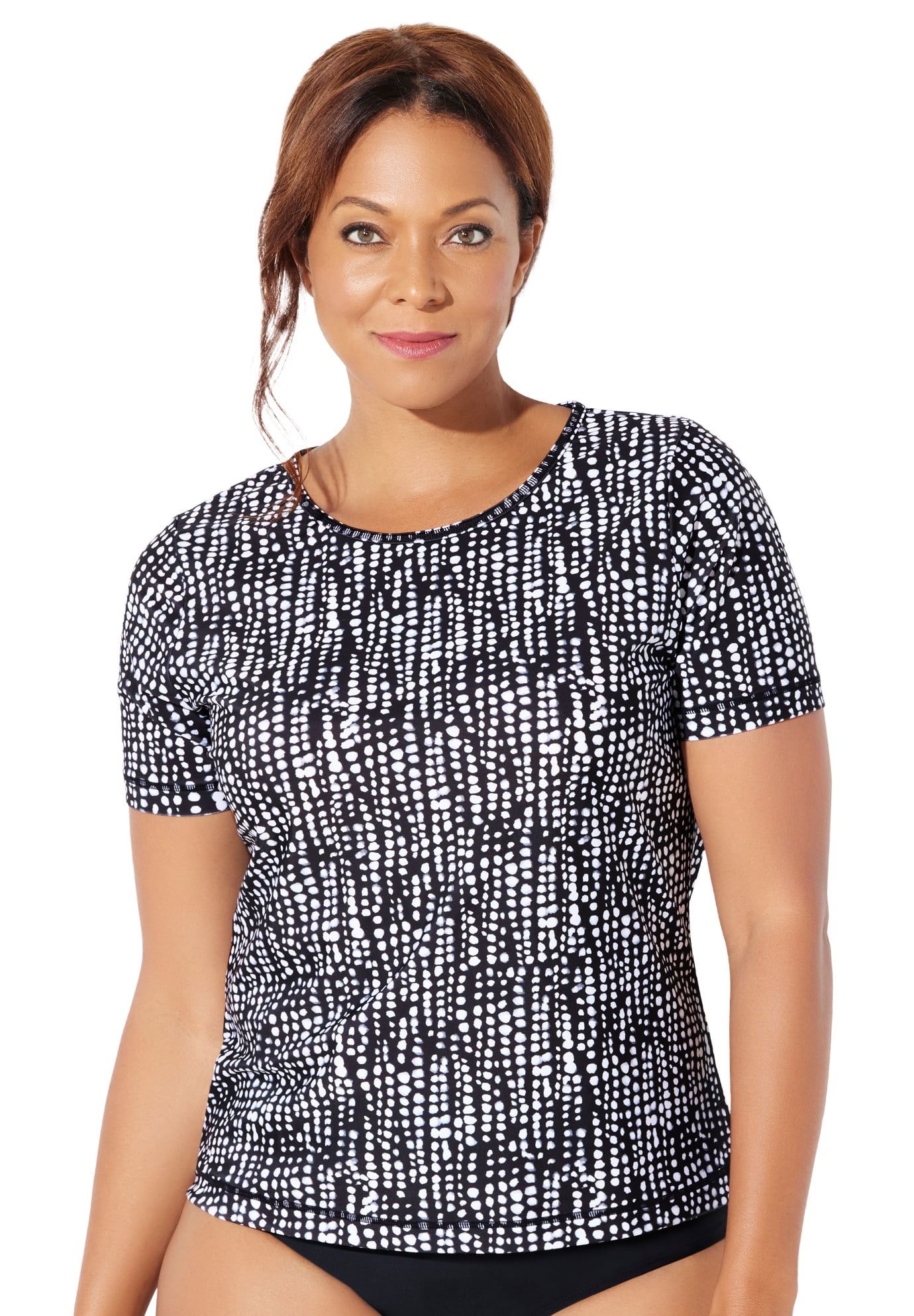 Swimsuits for All Women's Chlorine Resistant Swim Tee Rash Guard ...