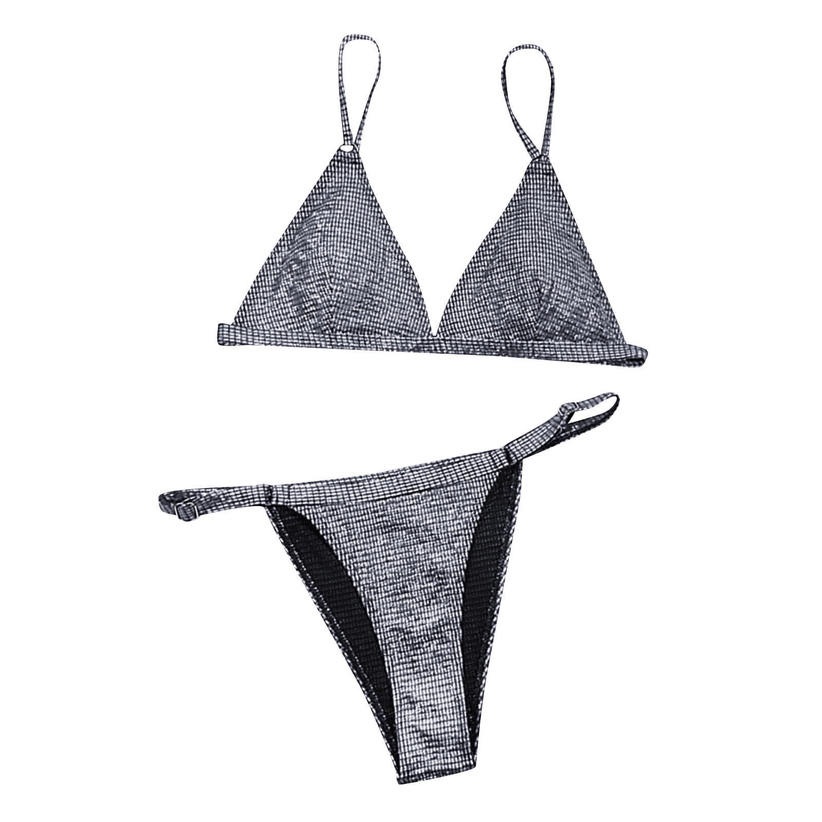 Swimsuits for Women Bikinis Ladies Shorts Halter Two Piece Tankinis Set ...