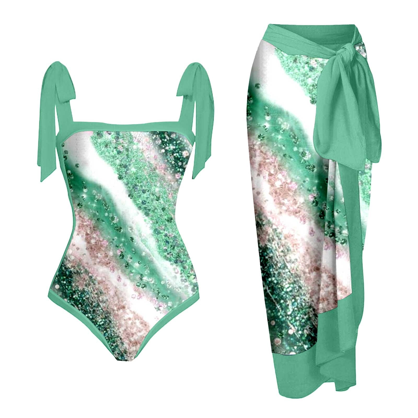 Swimsuits for Women Two Piece Vintageabstract Print Monokini Bikini ...
