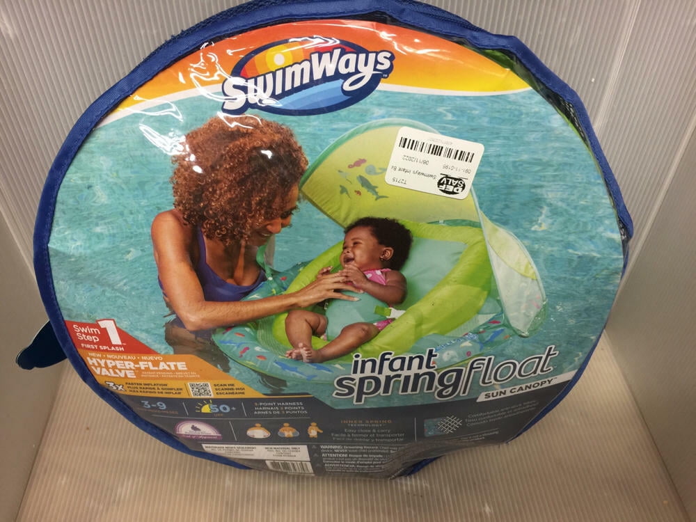 Swimways Sun Canopy Infant Baby Spring Float - Green, Pool Water ...
