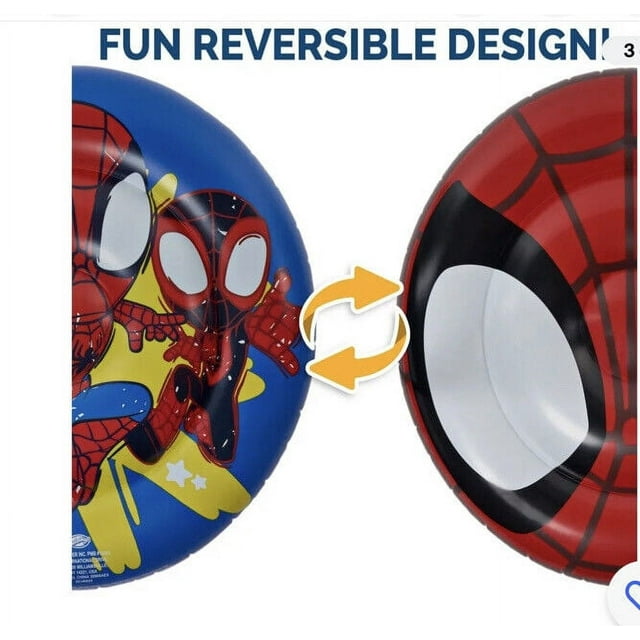 Swimways Marvel Spidey Reversible Boat Kids Inflatable Pool Toy, Pvc ...
