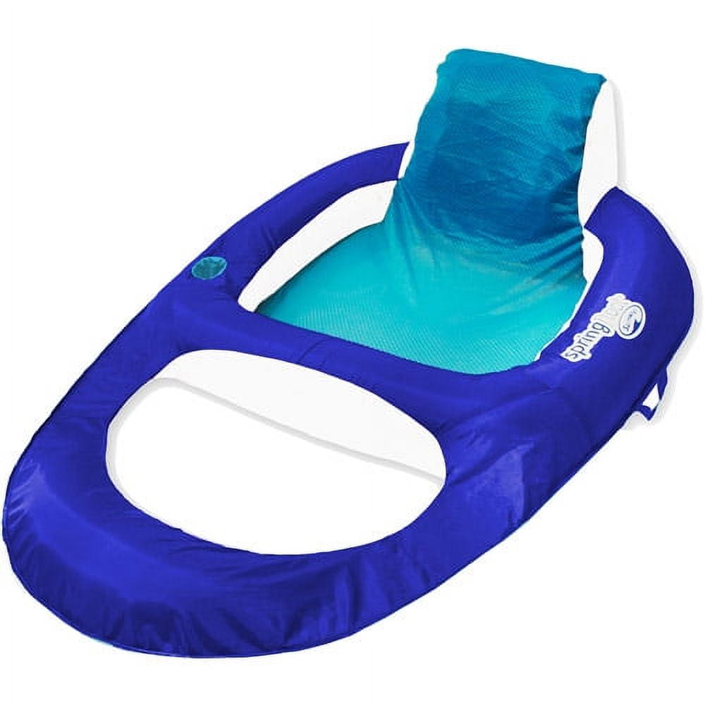Swimways Spring Float Recliner Blue/cyan - Walmart.com