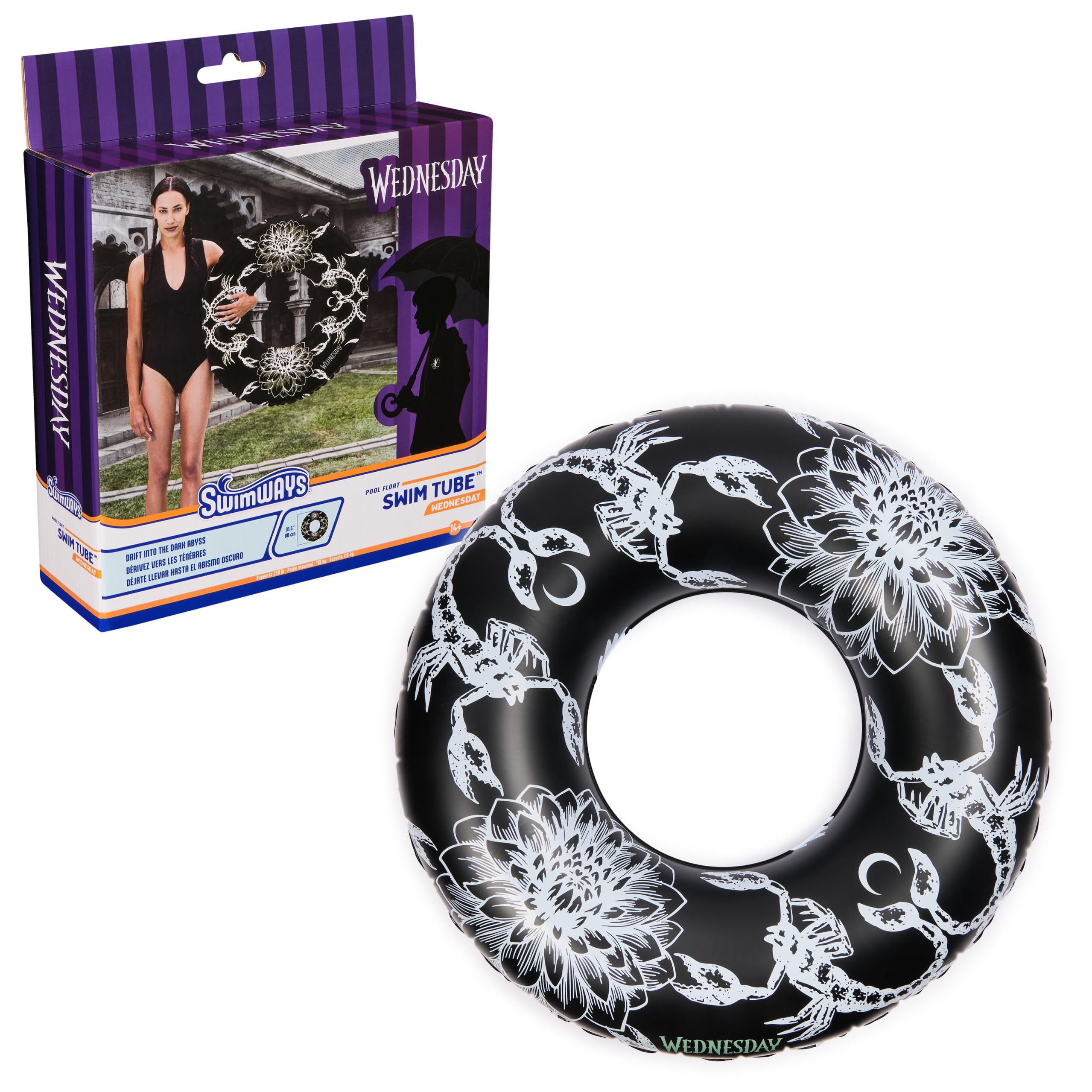 Swimways Wednesday Swim Tube Pool Float, Inflatable KMC2Pool Floats & Kids Pool Toys, Swimming ...