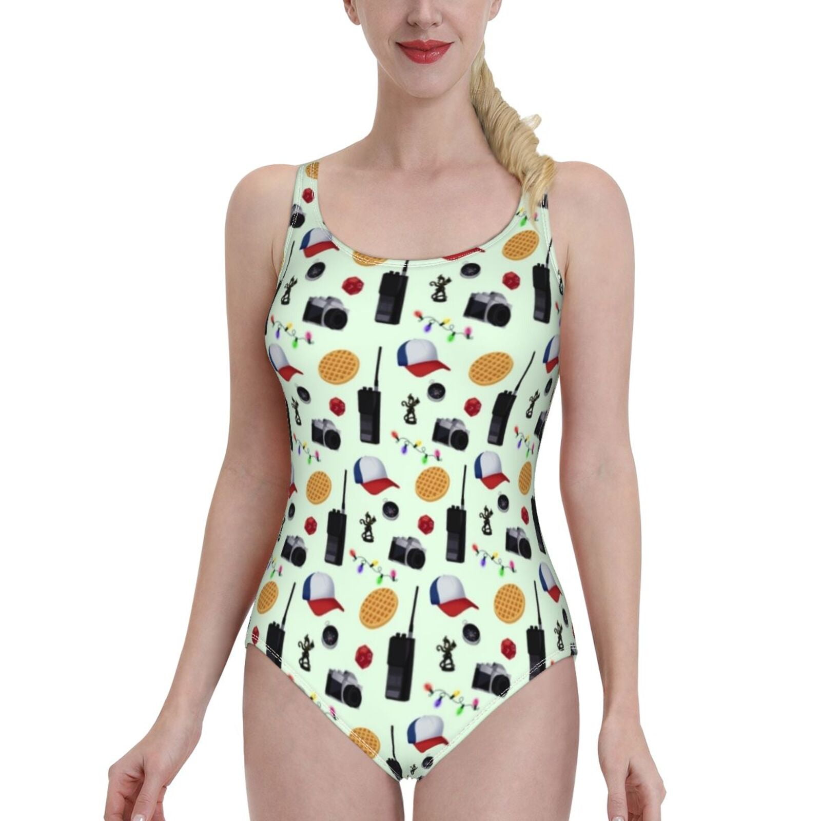 Swimwear 2024 New Sexy Mesh Patchwork One Piece Swimsuit Female