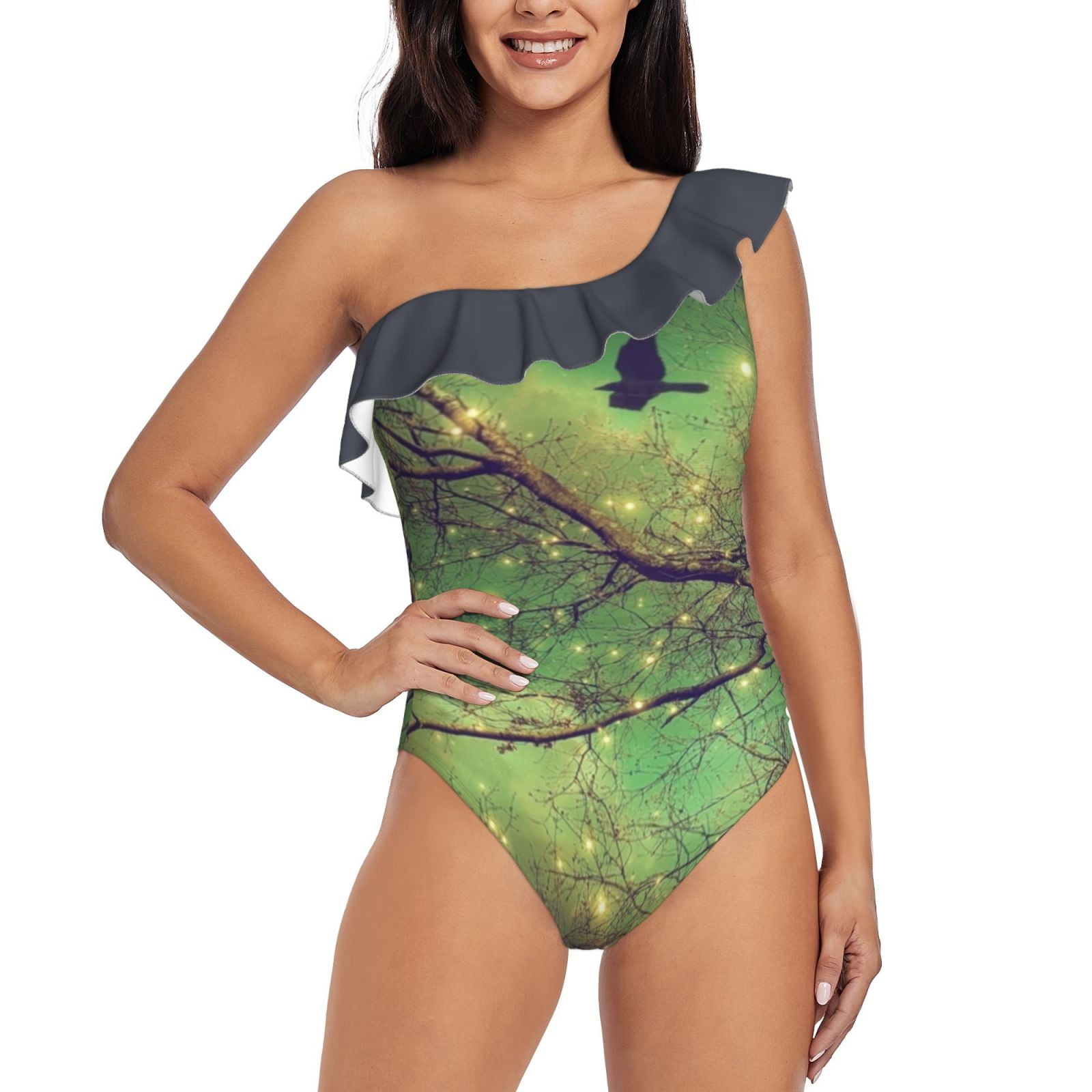 Swimwear 2024 Where Dusk Meets Dawn Black Mesh Swimsuit One Piece