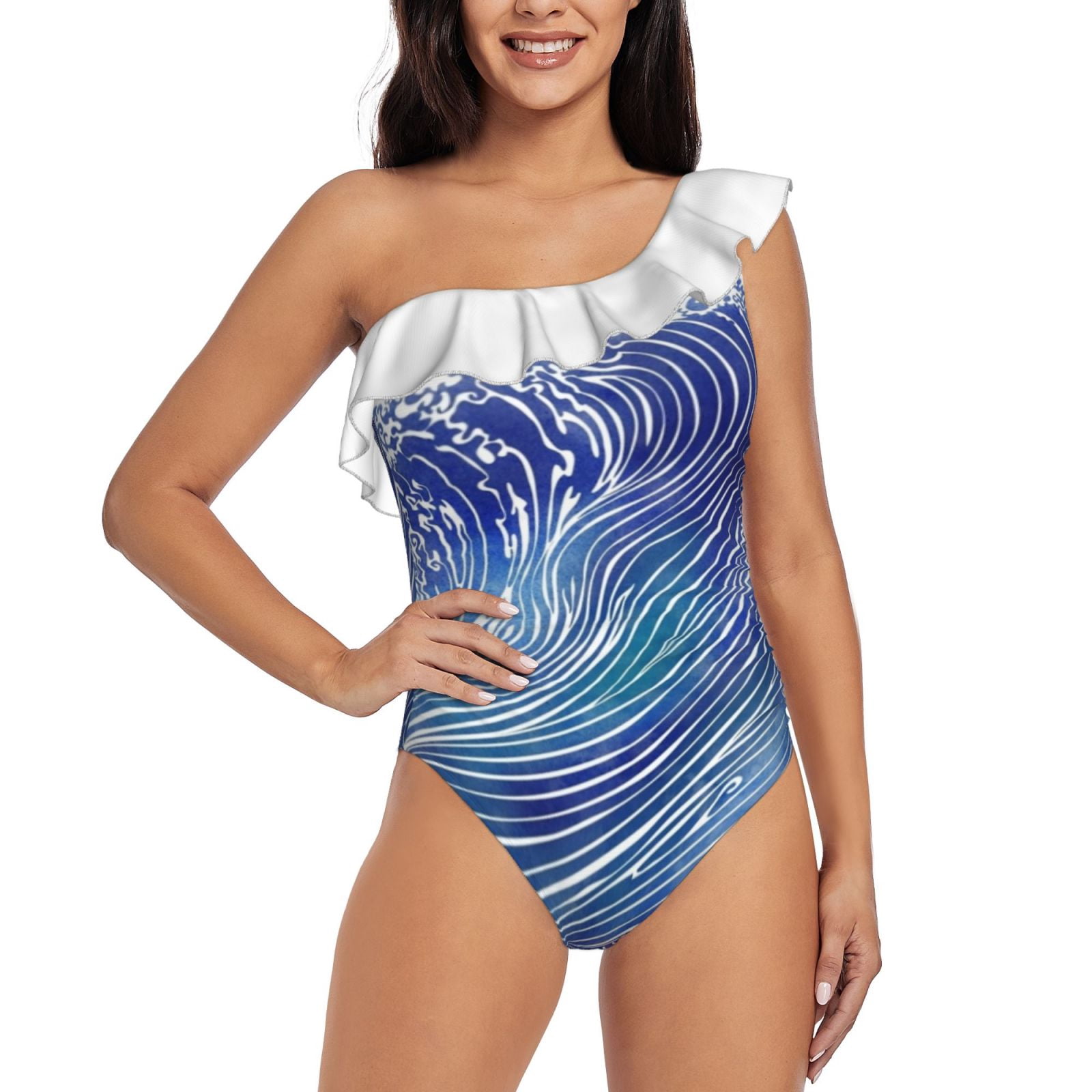 Swimwear 2025 Pacific Waves One Piece Swimsuit Black Mesh Classic Backless Bodysuit Swell Wave ...