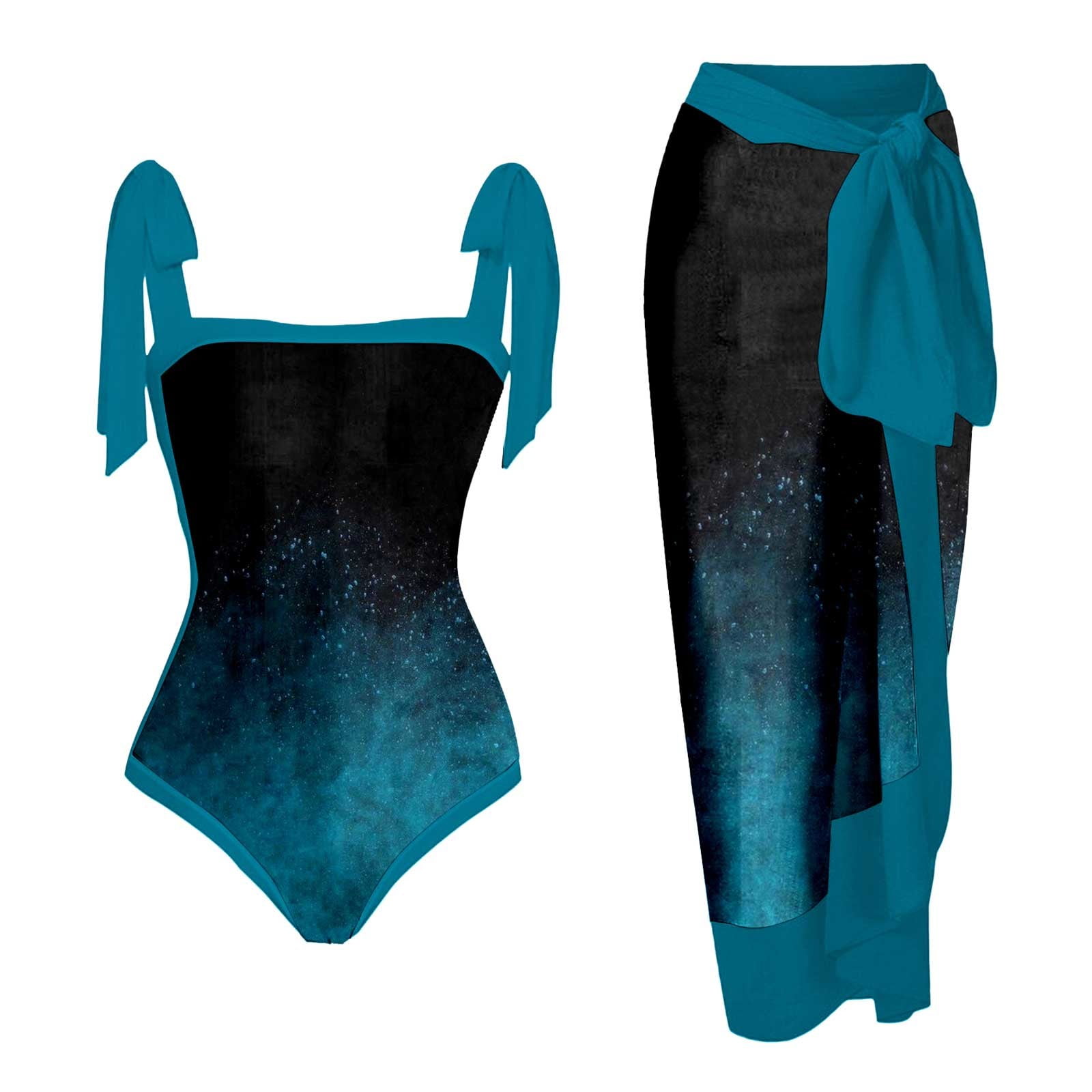 Swimwear For Women Women Vintage Colorblock Abstract Floral Print 1