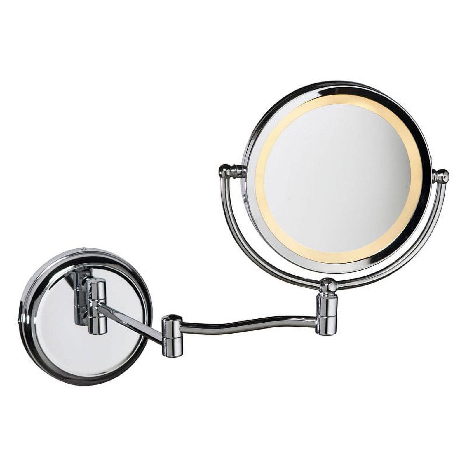 Swing Arm Lighted Magnifier Mirror-Finish:Polished Chrome - Walmart.com