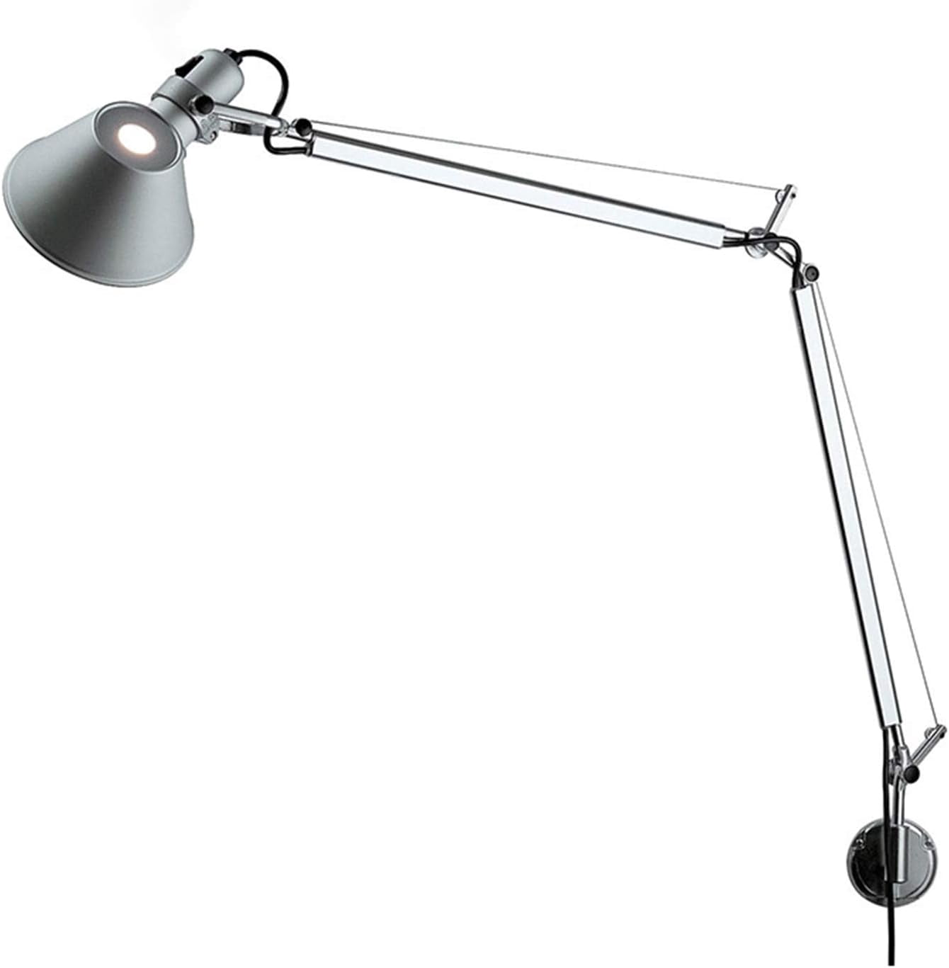 Swing Arm Wall Lamp modern Bedside reading light fixtures with switch ...